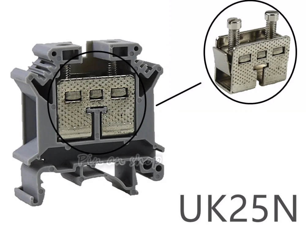 50 piezas UK 25N UK25n, Conector de bloque de terminales de Conductor ...
