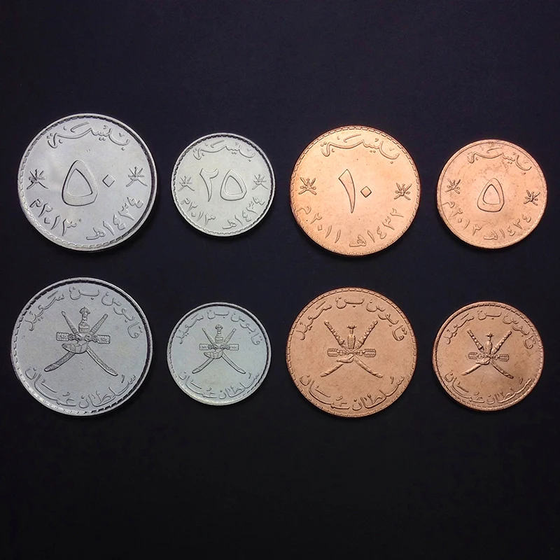 Set 4pcs Oman Coins Sets Asia Country 100% real and Original Coins for ...
