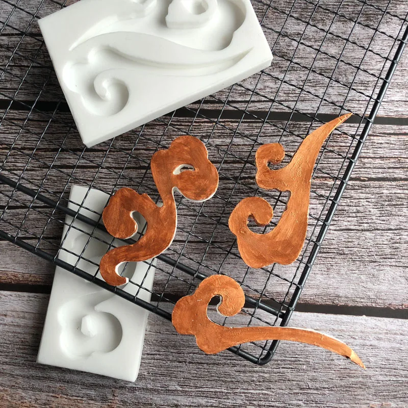 Chinese style series Xiangyun silicone mold DIY fondant cake mold ...