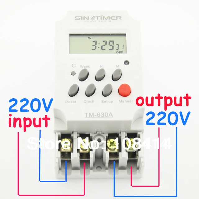 30amp 220V AC MINI Digital TIMER SWITCH 7 Days Programmable Time Relay ...
