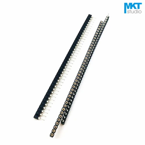 100pcs Circular Hole 2.54mm Pitch Single Row Straight Pins Sil Female ...