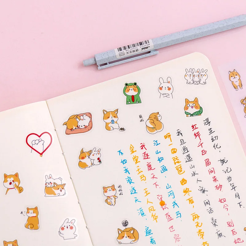 6pcs Kawaii Rabbit Stickers Cute Stationery Stickers List Journal Paper ...