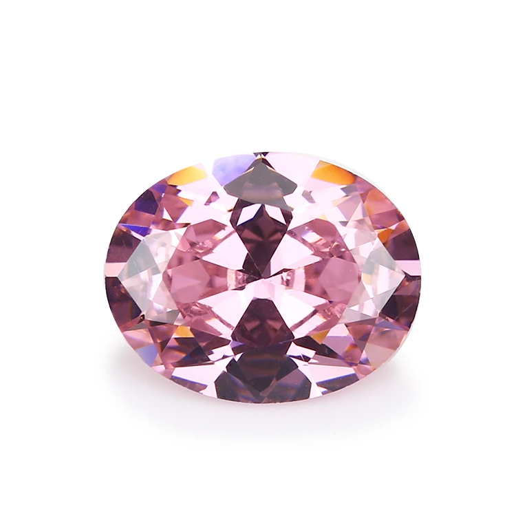 50pcs 2x3~13x18mm Oval Shape Loose Cz Stone Pink Color Aaaaa Cubic ...