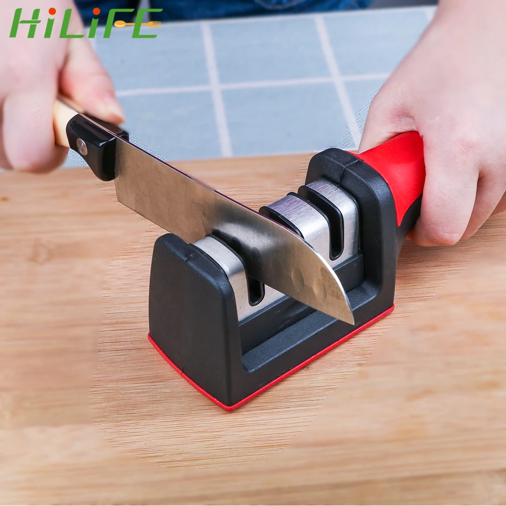 HILIFE Knife Sharpener Professional Quick Sharpener 3 Stages Sharpener ...