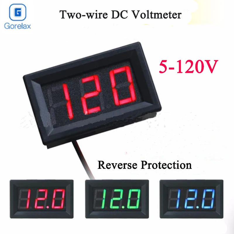 Aliexpress.com : Buy Mini Digital Voltmeter Ammeter DC5 120V Wide ...