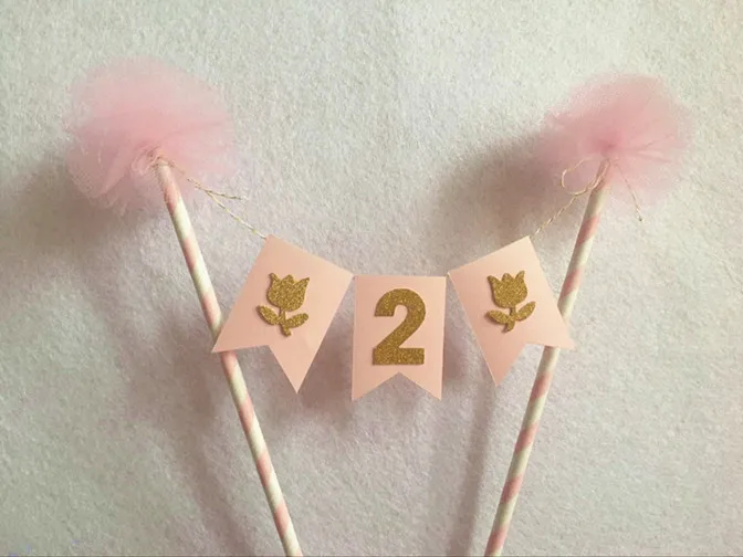 Custom-Number-2-Cake-Banners-Girl-Two-Second-1st-Birthday-Party-Cake ...