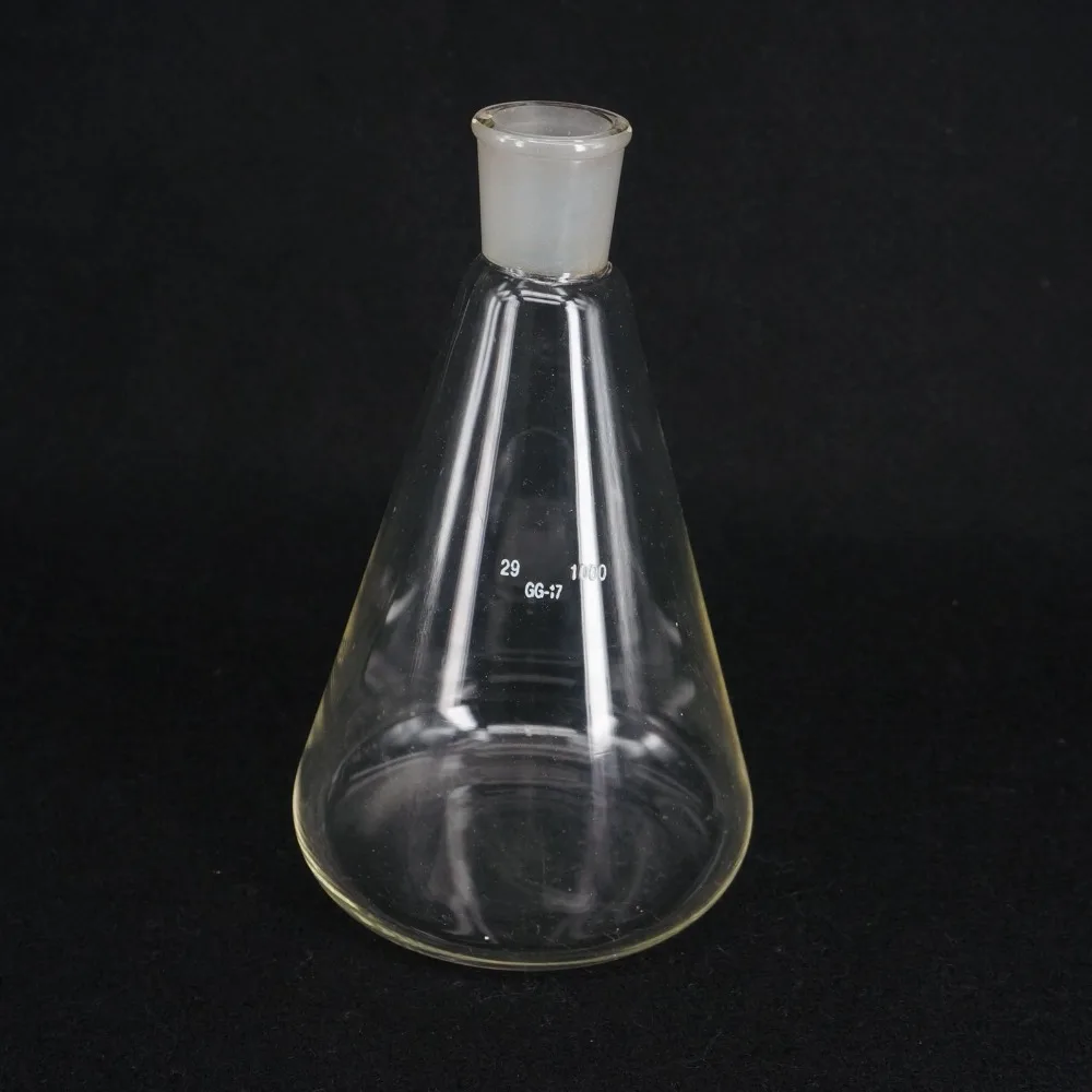 1000ml Quickfit 29/32 Joint Lab Conical Flask Erlenmeyer Boro Glass ...