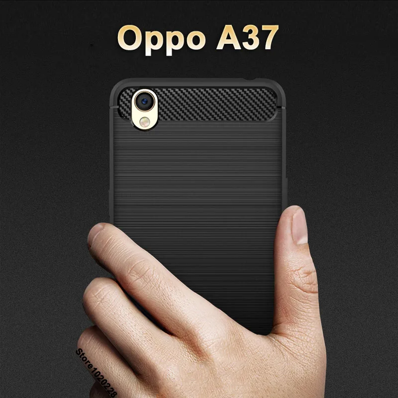 Oppo a37 case cover 5.0 inch Black soft Wiredrawing TPU case for Oppo a37 phone case Carbon ...