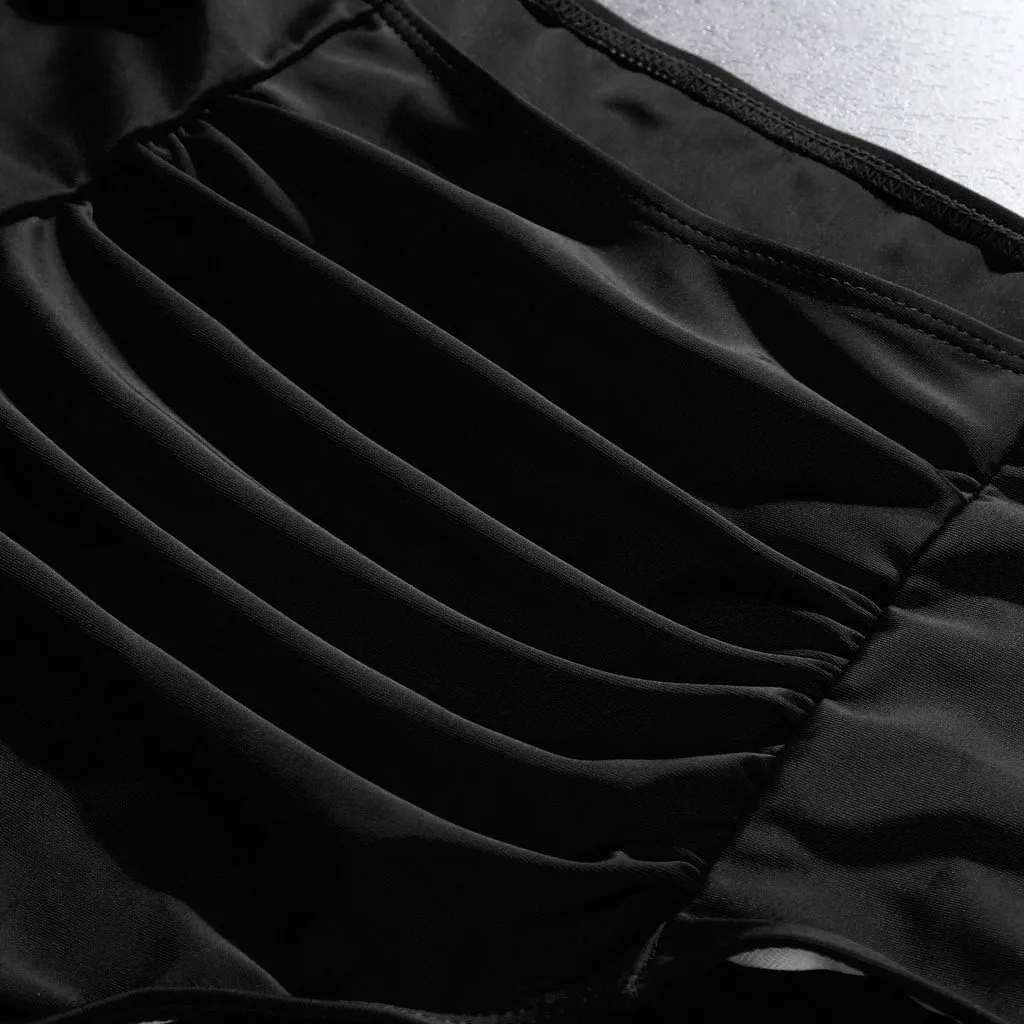 Бикини для женщин Женский Высокая талия бикини с рюшами низ животик ...