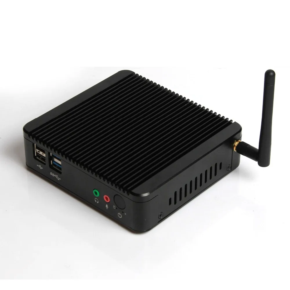 Newest Fanless mini pc desktop computer office mini computer Celeron ...