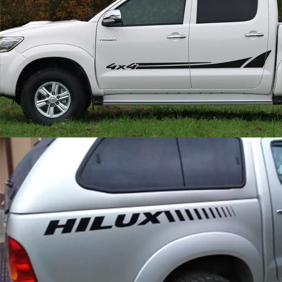 car accessorie decals 4PC hilux shank 4x4 side stripe graphic Vinyl ...