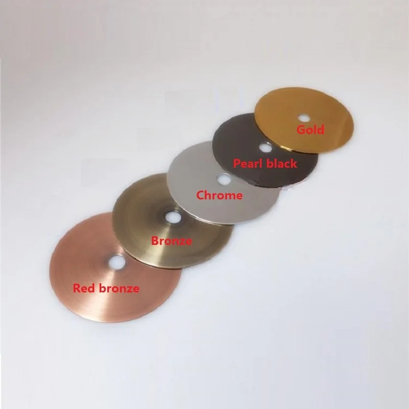 60mm, 80mm, 100mm Gold/chrome round sheet iron disk metal disc with ...
