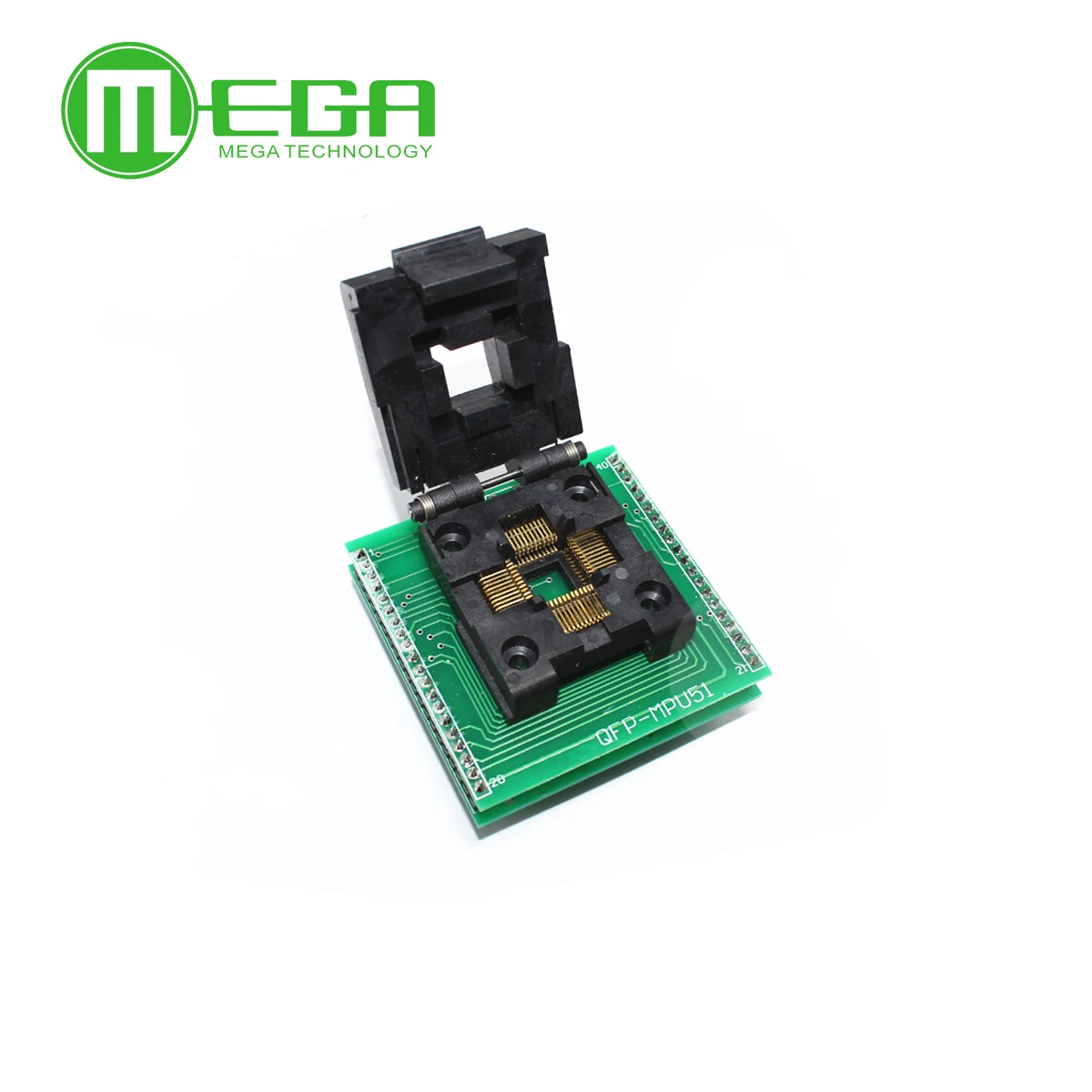 SOCKET TQFP44 QFP44/ PQFP44 TO DIP40 어댑터 소켓 지원 CNV PLCC MPU51 칩|sockets ...