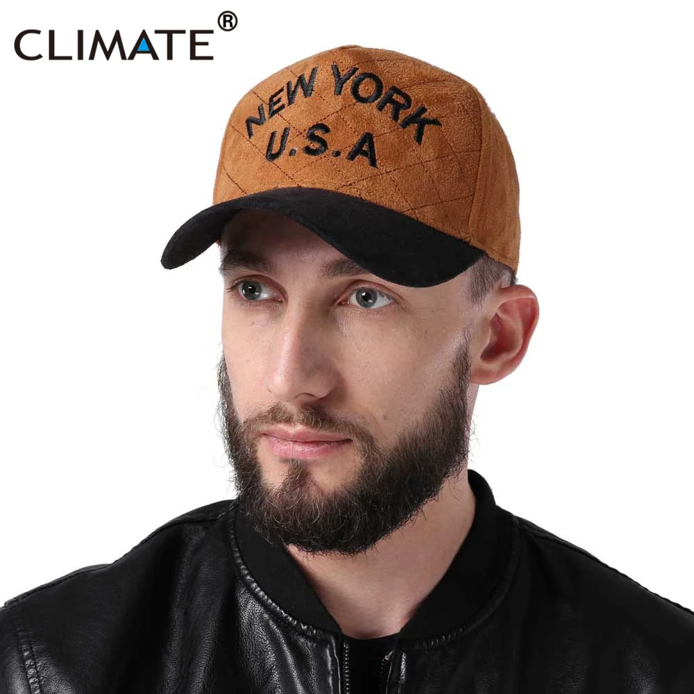 CLIMATE Men Women New York USA Logo Cool Suede Spring Baseball Truck ...