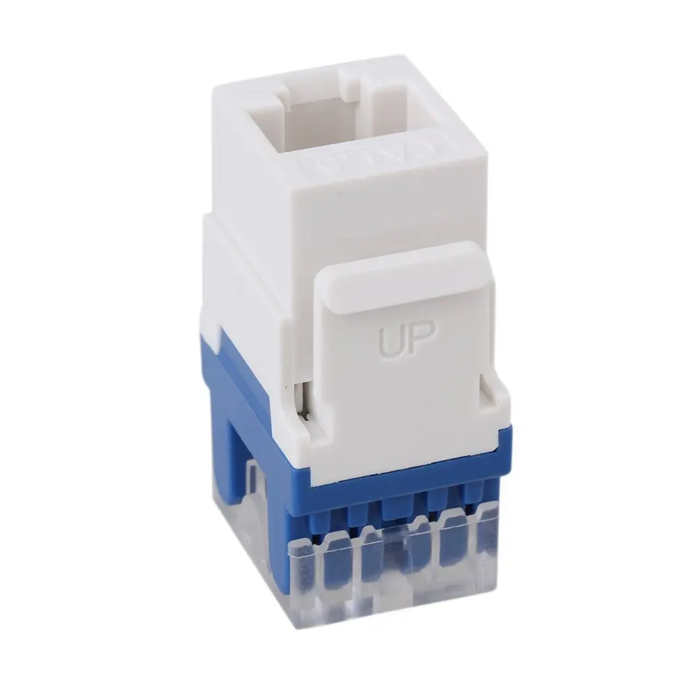 CAT6 180 Degree Angle RJ45 Ethernet Keystone Round Jack Coupler Pack of ...