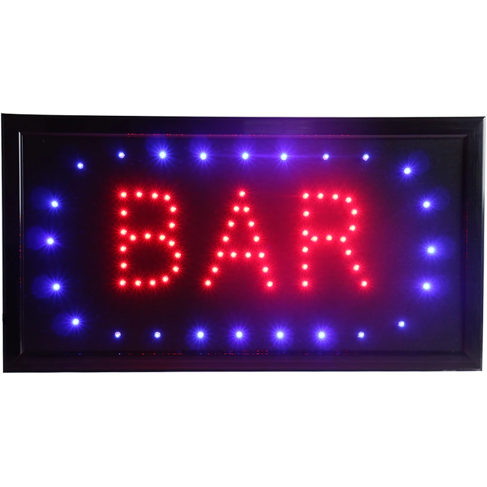 Chenxi New Animated Bar Neon Led Open Sign 19 X 10 Inch On Off Switch ...