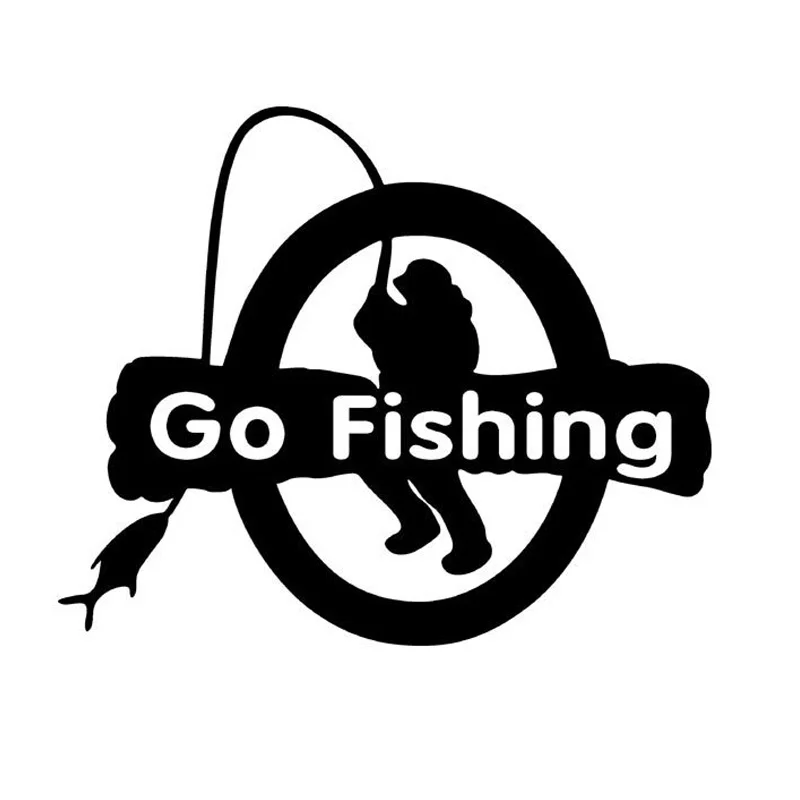 GO FISHING Outdoor Sports Fishing Enthusiasts Stickers Car Stickers ...
