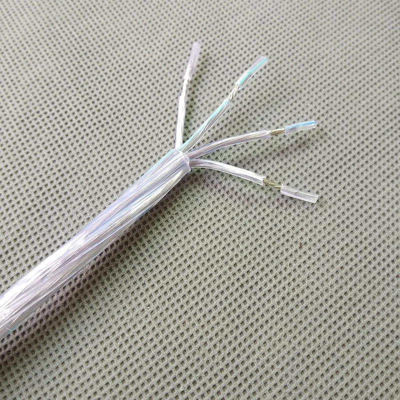 transparent H03VV F 4*0.75mm power cord sheath cable for Lighting lamps ...