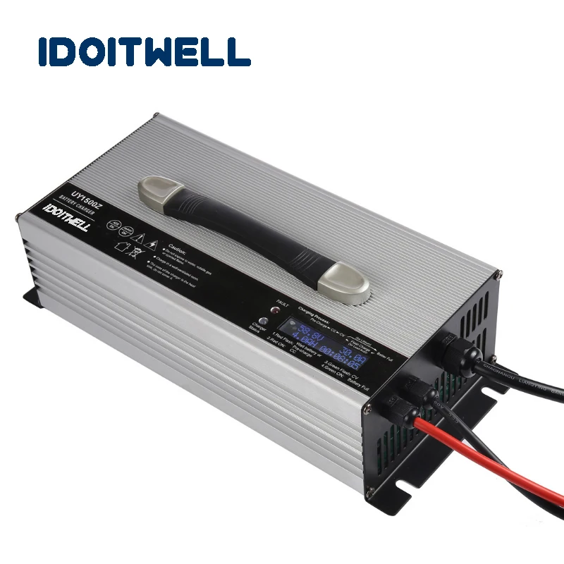 Customized 1500W 60V 19A series automatic battery charger smart LCD ...