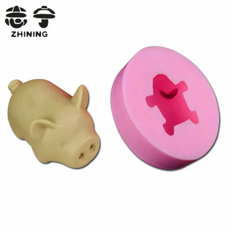 3D silicone cake molds 1 PC cartoon pig chocolate mold cake decorating ...