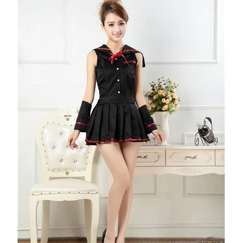 2016 Classical Grid School Uniform Women Sexy Lingerie Student Uniform ...
