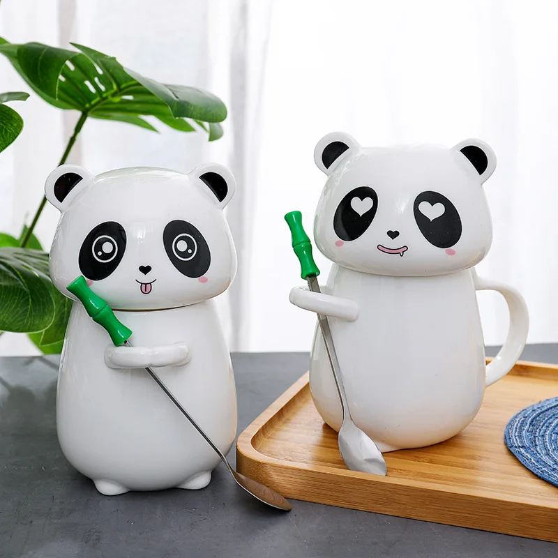 3d Panda Cute Coffee Mugs Cute Ceramic Coffee Mugs Tea Cup With Lids