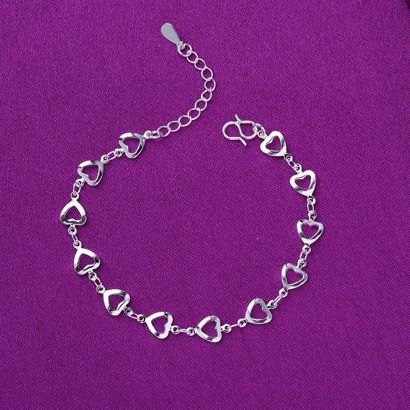 Fashion sweet Heart to heart bracelets for women made by copper not ...