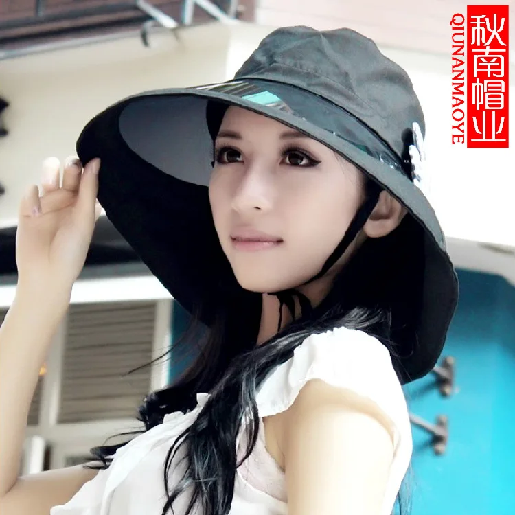 8060-female-summer-outdoor-sun-visor-hat-child-cycling-cap-Japanese-PVC ...