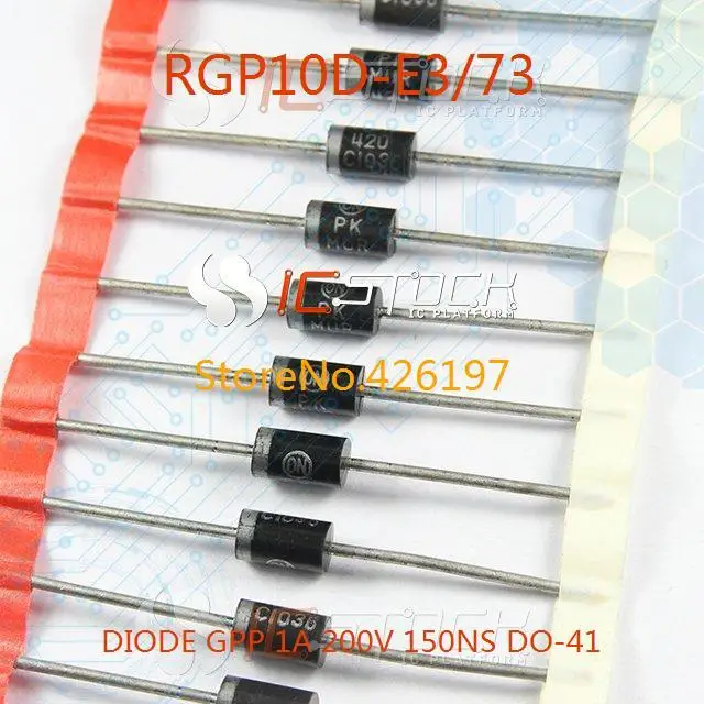 Envío Libre RGP10D E3/73 DIODE GPP 1A 200 V DO 41 150NS RGP10D E3 RGP10 ...