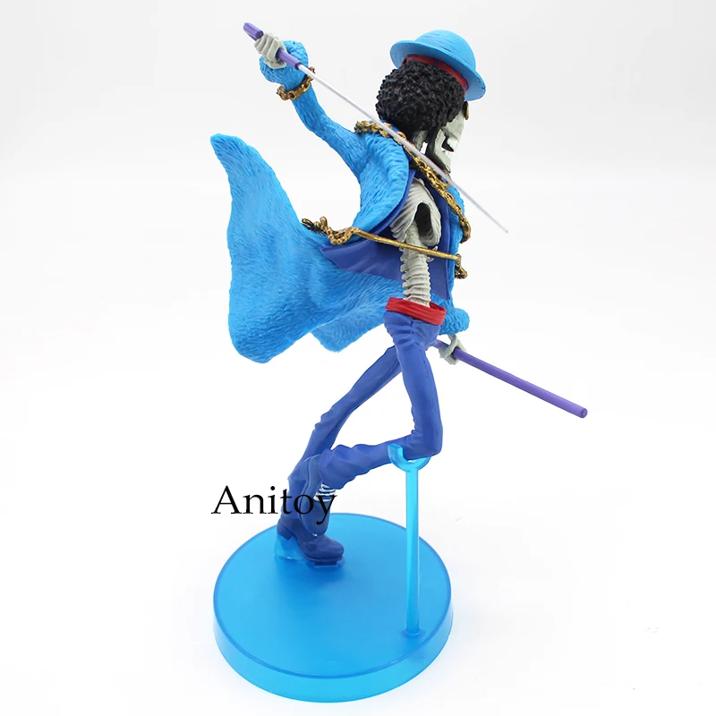 Brook Straw Hat 20th Anniversary Crew Blue Clothes Action Figure 17.5cm ...