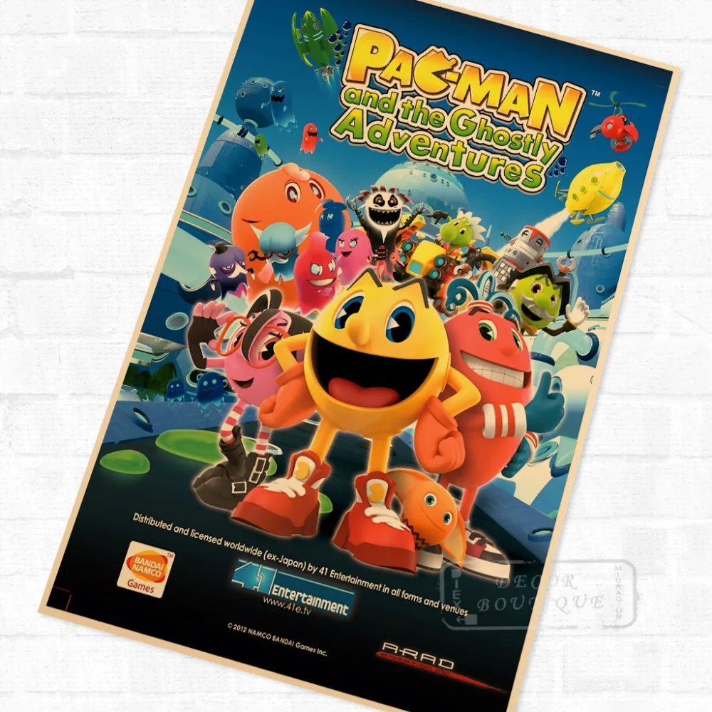Pacman Adventures Vintage Video Games Propaganda Poster Retro Canvas ...