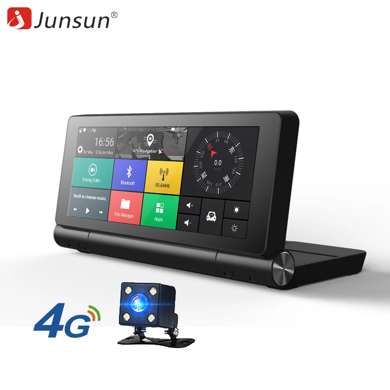 Junsun e28 새로운 4g 자동차 gps 네비게이션 안 드 로이드 5.0 블루투스 rom 16 기가 바이트 ram 1 기가 ...