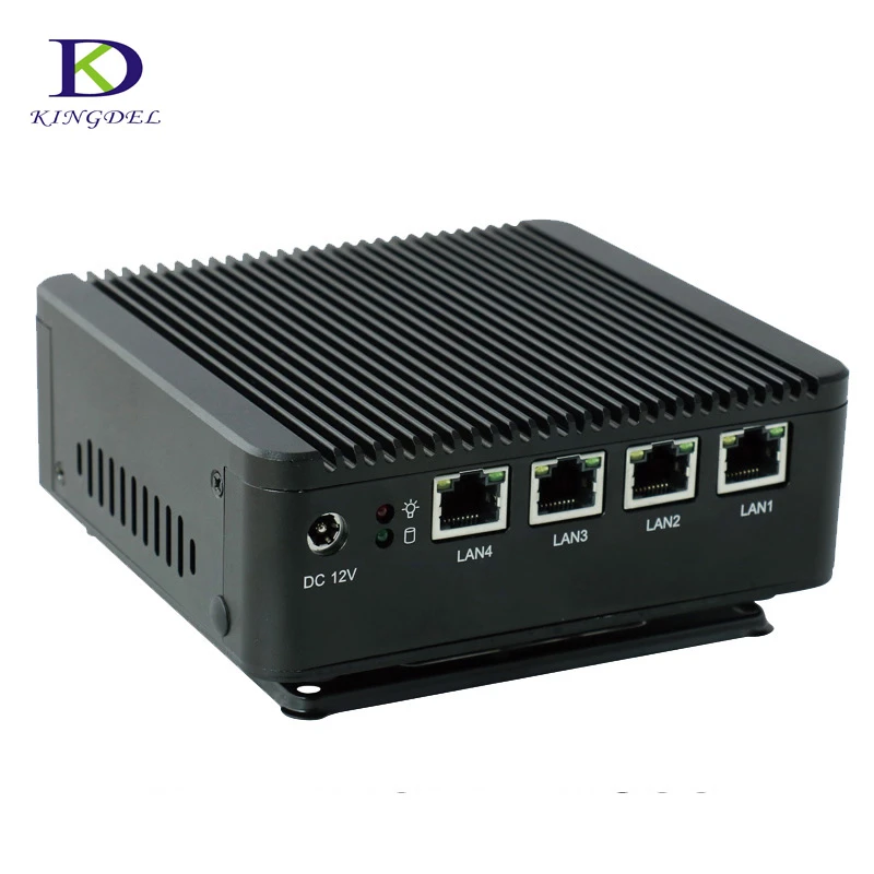 4 LAN Quad core Mini PC with DDR3 RAM and MSATA SSD, 2USB, fanless Mini ...