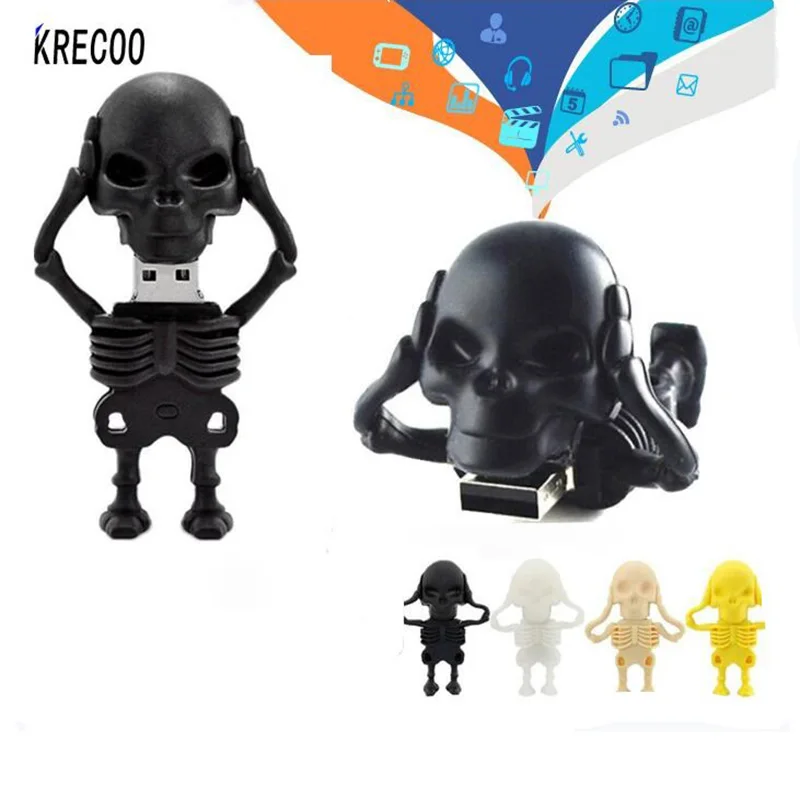 2017 New Gifts Cartoon Skeleton Usb Memory Stick Storage Skull Model ...