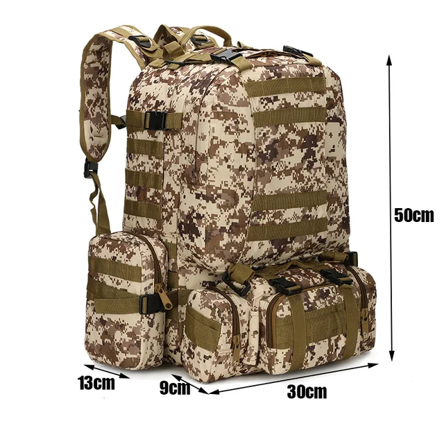 50L Tactical Backpack 4 in 1 - Rhino Camping