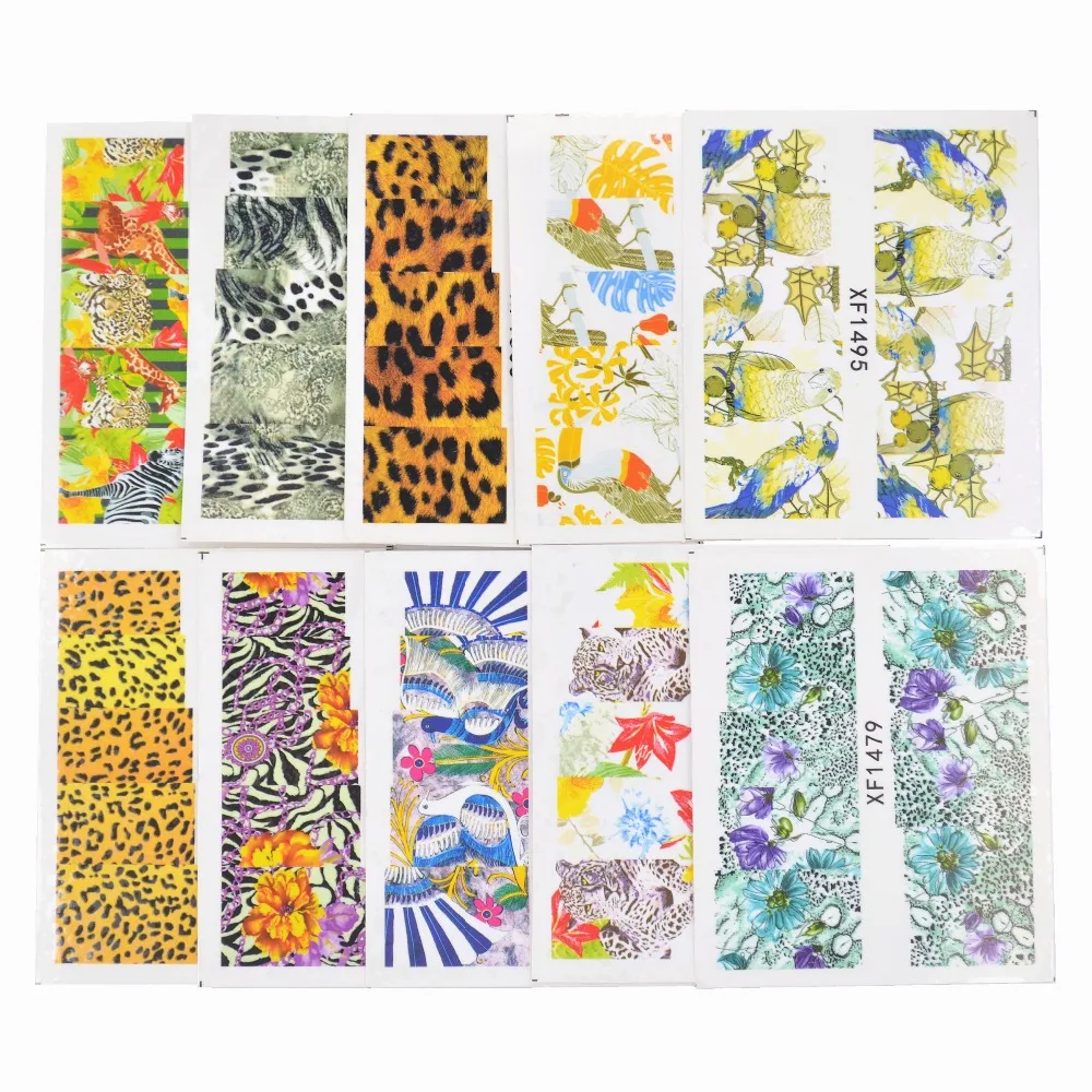 50-Sheets-Mixed-Styles-Watermark-Leopard-Animal-Etc-Stickers-Nail-Art ...