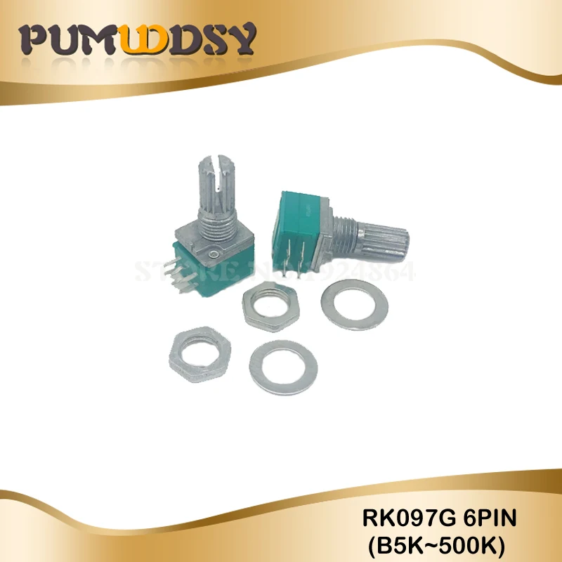 10pcs RK097G 5K 10K 20K 50K 100K 500K B5K with a switch audio 6pin ...