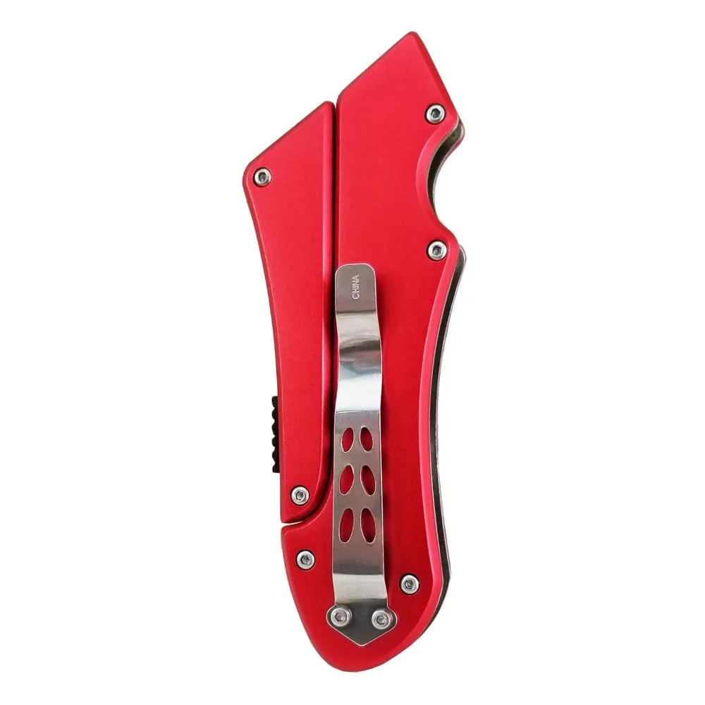 Anodized Aluminum Handle Sliding Lock Box Cutter Pocket Utility Knife ...