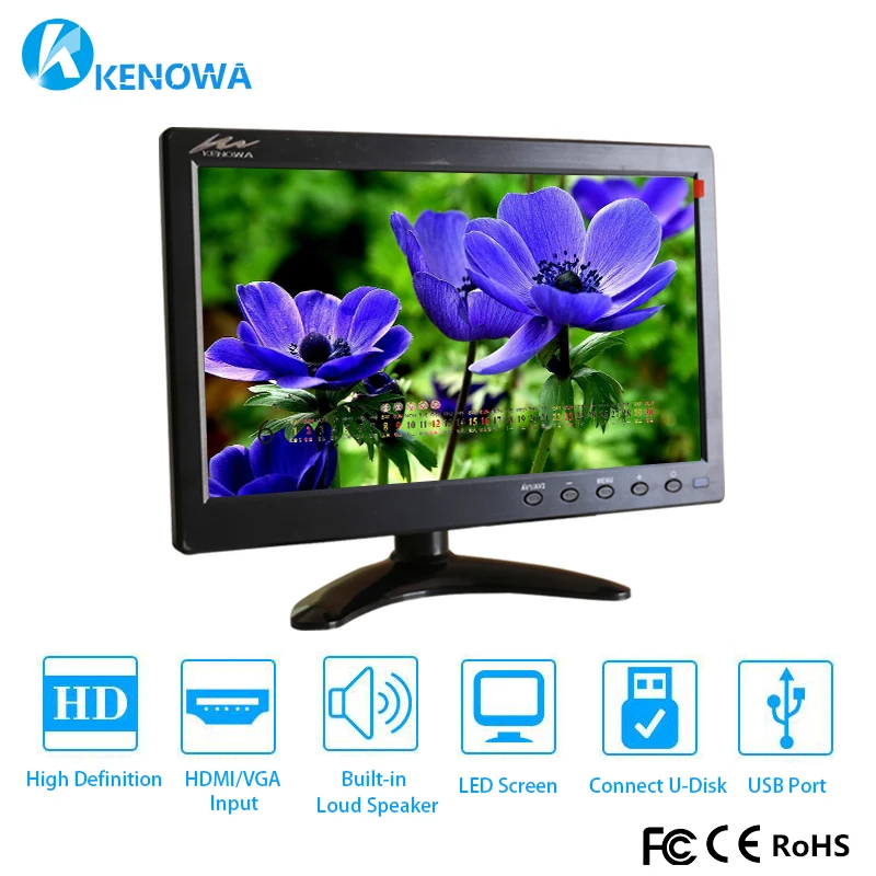 NEW 10.1" 1920*1080 LCD HD Monitor Mini Computer Display LED Screen 2 ...