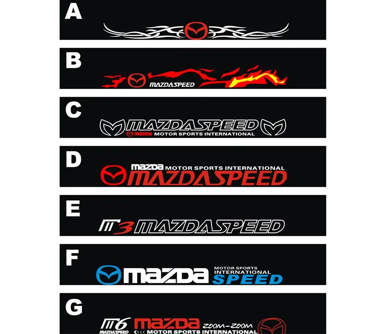 Free shipping Automobile label car Racing stickers for Mazda Front ...