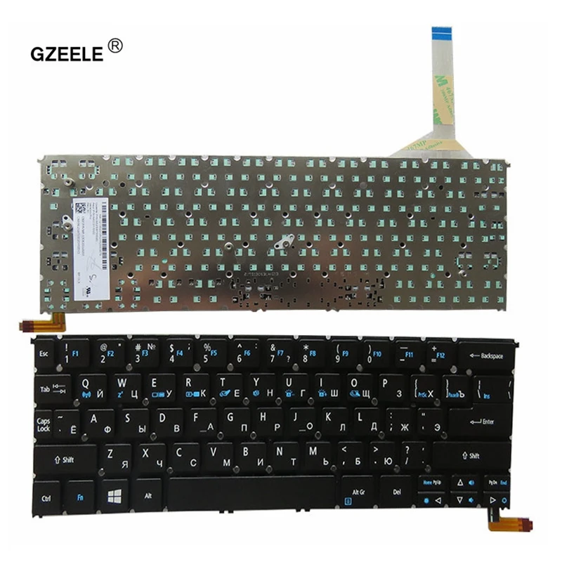Qh gzeele acer S3 392 S3 392G r13 R7 371 R7 371T 시리즈 ru 레이아웃 용 새 러시아어 ...