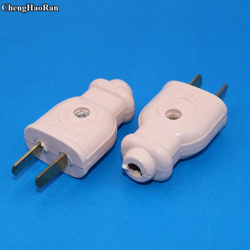 ChengHaoRan-10A-250V-Flat-2pin-AC-Male-Female-Electrical-Socket-Jack ...