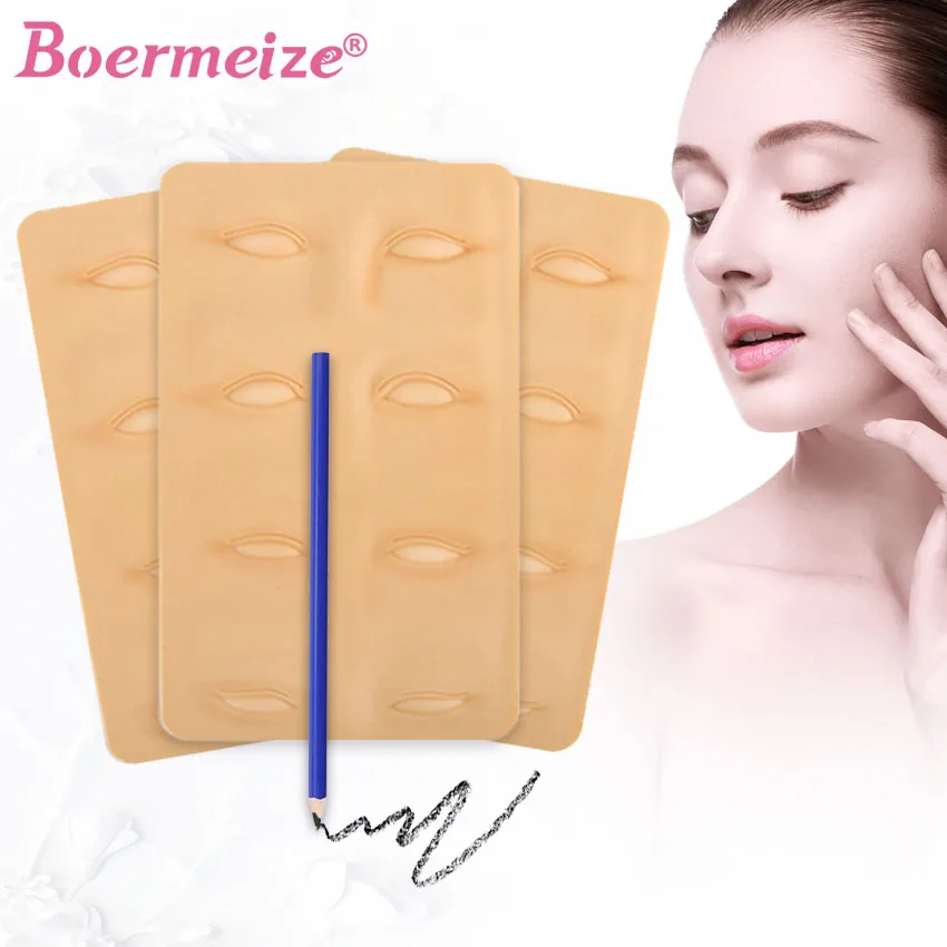 Practice Skin 3d Eyebrow Permanent Makeup Soft Silicone Eyebrow Liner ...