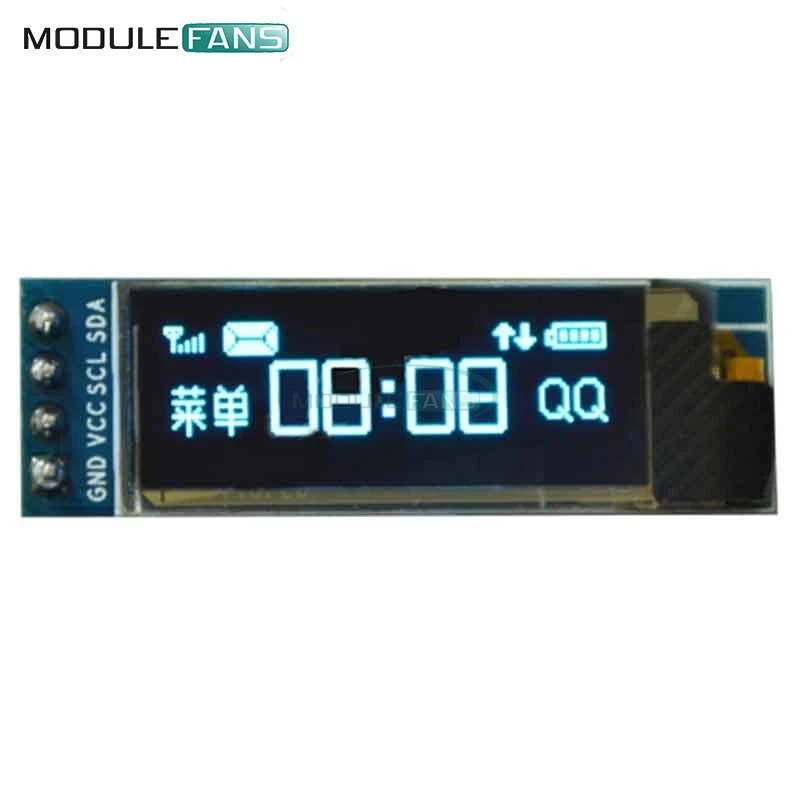 10pcs 091 Inch 128x32 Iic I2c Blue Oled Lcd Display Diy Module Ssd1306 Driver Ic Dc 33v 5v