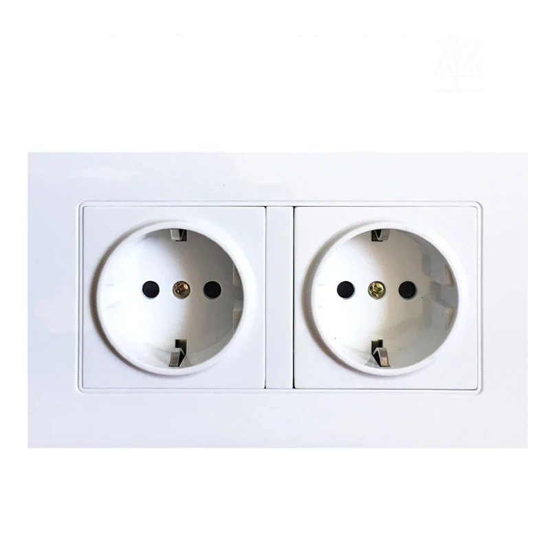 2 Ports DE Power Charging Socket European Two Plug Faceplate Germany ...