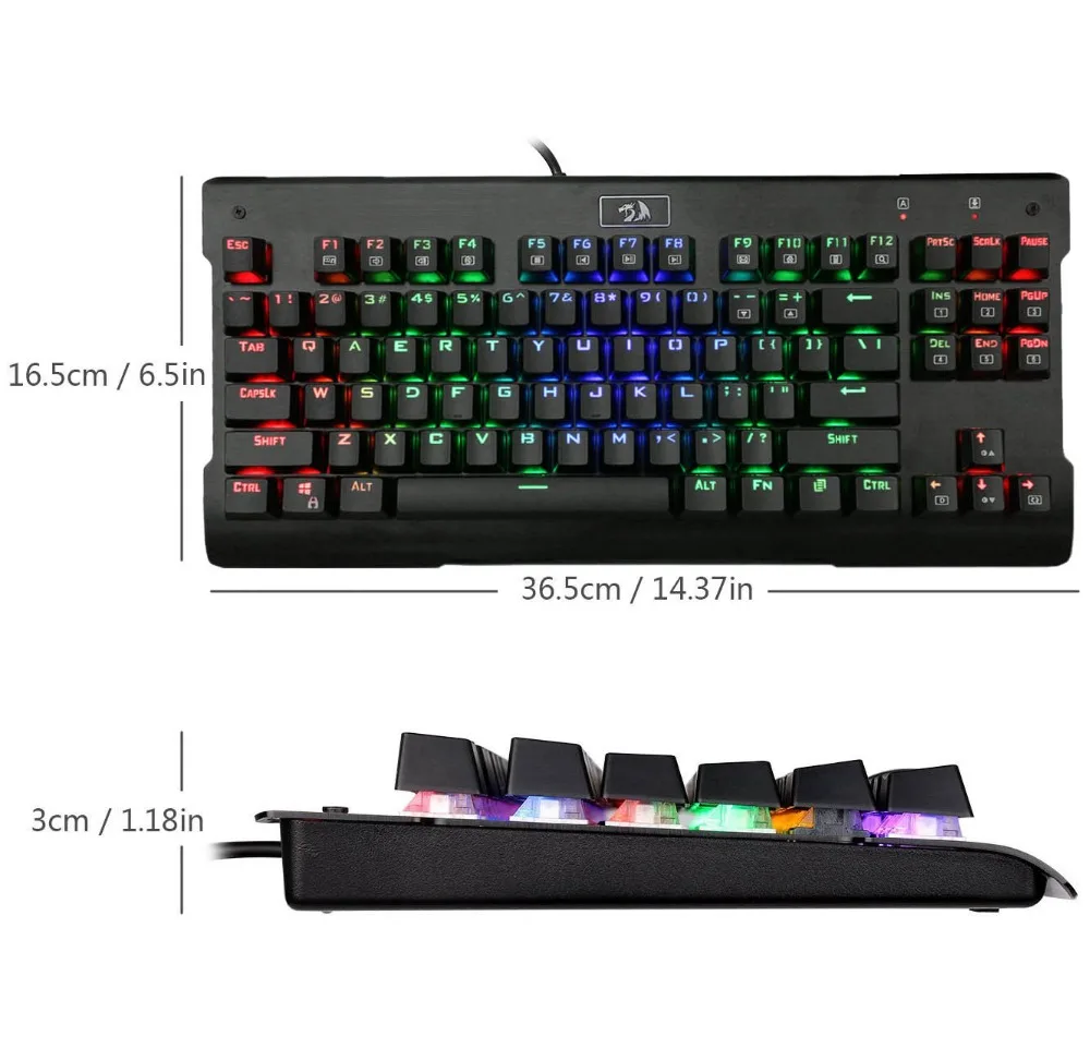 Redragon K561, 87 kláves RGB mechanická klávesnice | Aukro