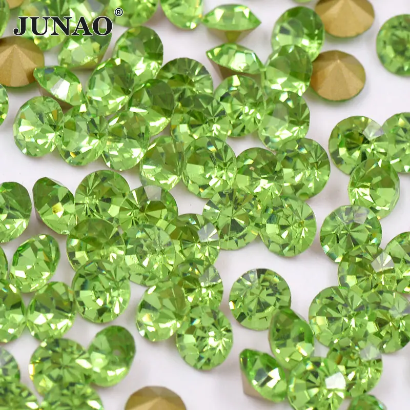 SS-6-8-10-12-16-20-30-Light-Green-Glass-Point-Rhinestones-Round-Stones ...