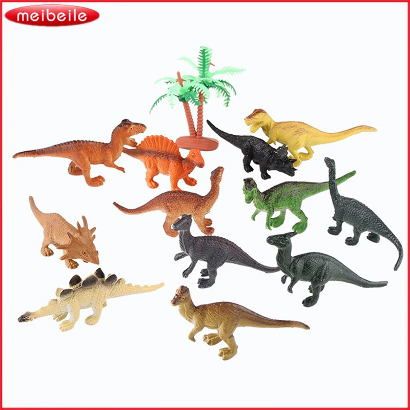 12pc Plastic Dinosaur Toy Modeling Toys Decorations for childrenToys 7 ...