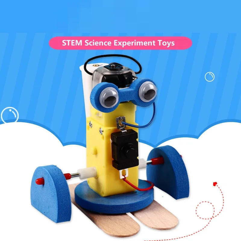 DIY Walk Robot Model Kits Kids STEM Science Experiment Toys Electric ...