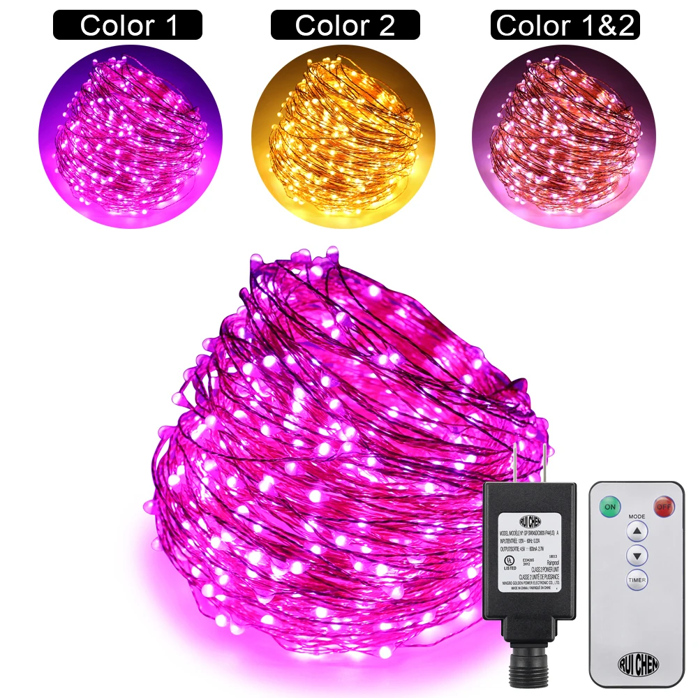 Aliexpress.com : Buy Dual Color Led String Lights Plug In with Remote ...
